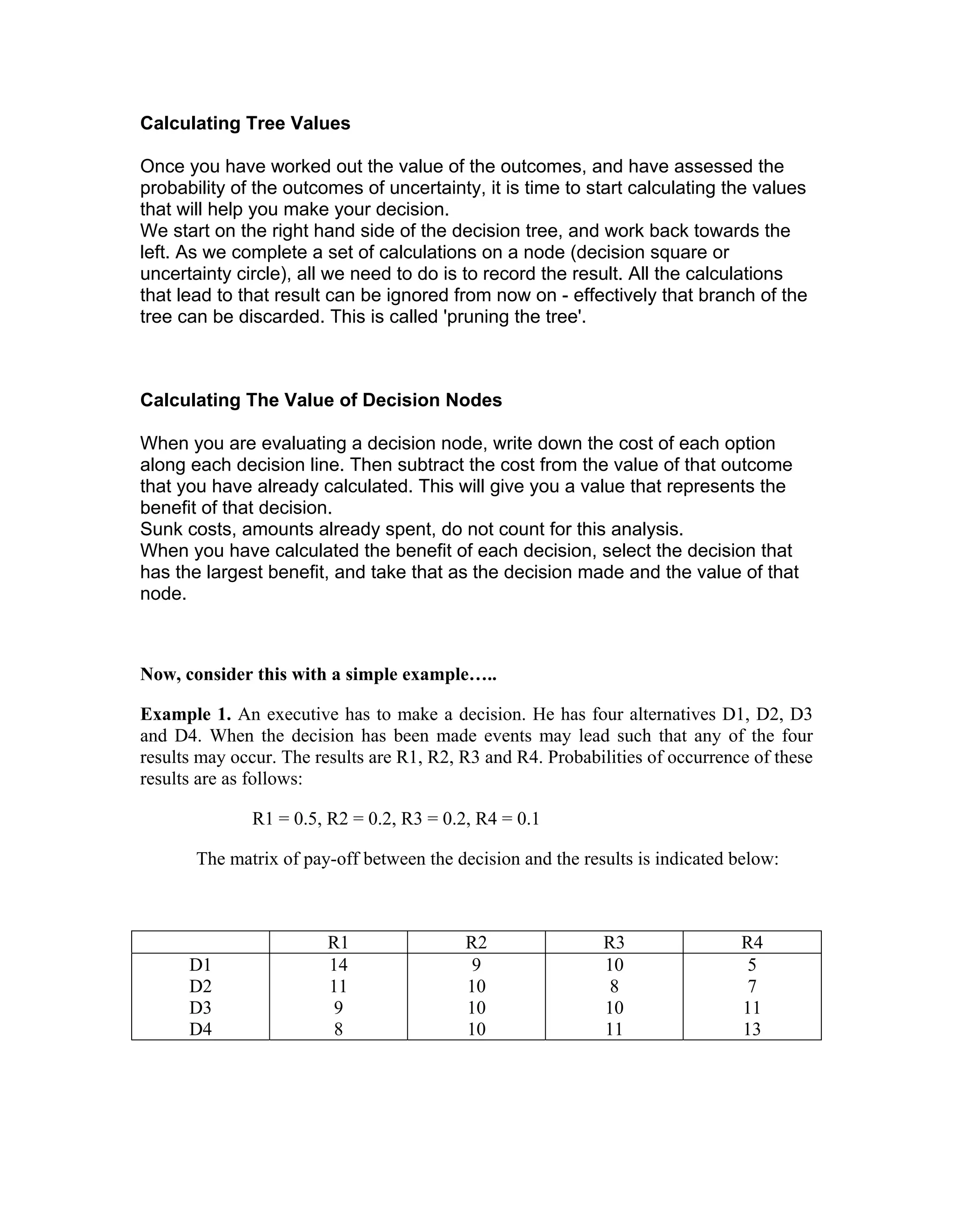 Decision theory & decisiontrees | PDF