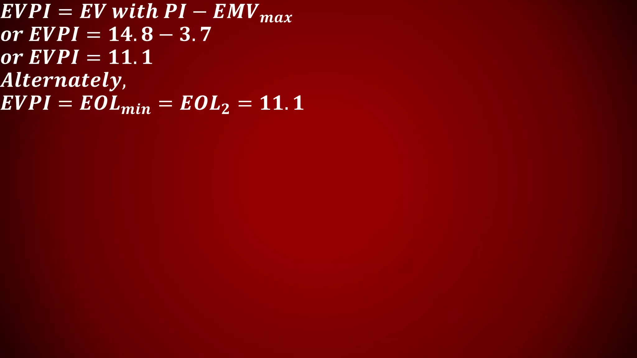 Decision theory introductory problem | PPTX