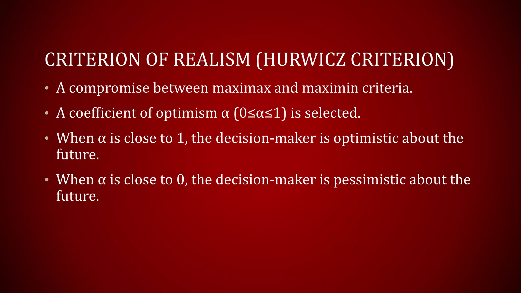 Decision theory introductory problem | PPTX