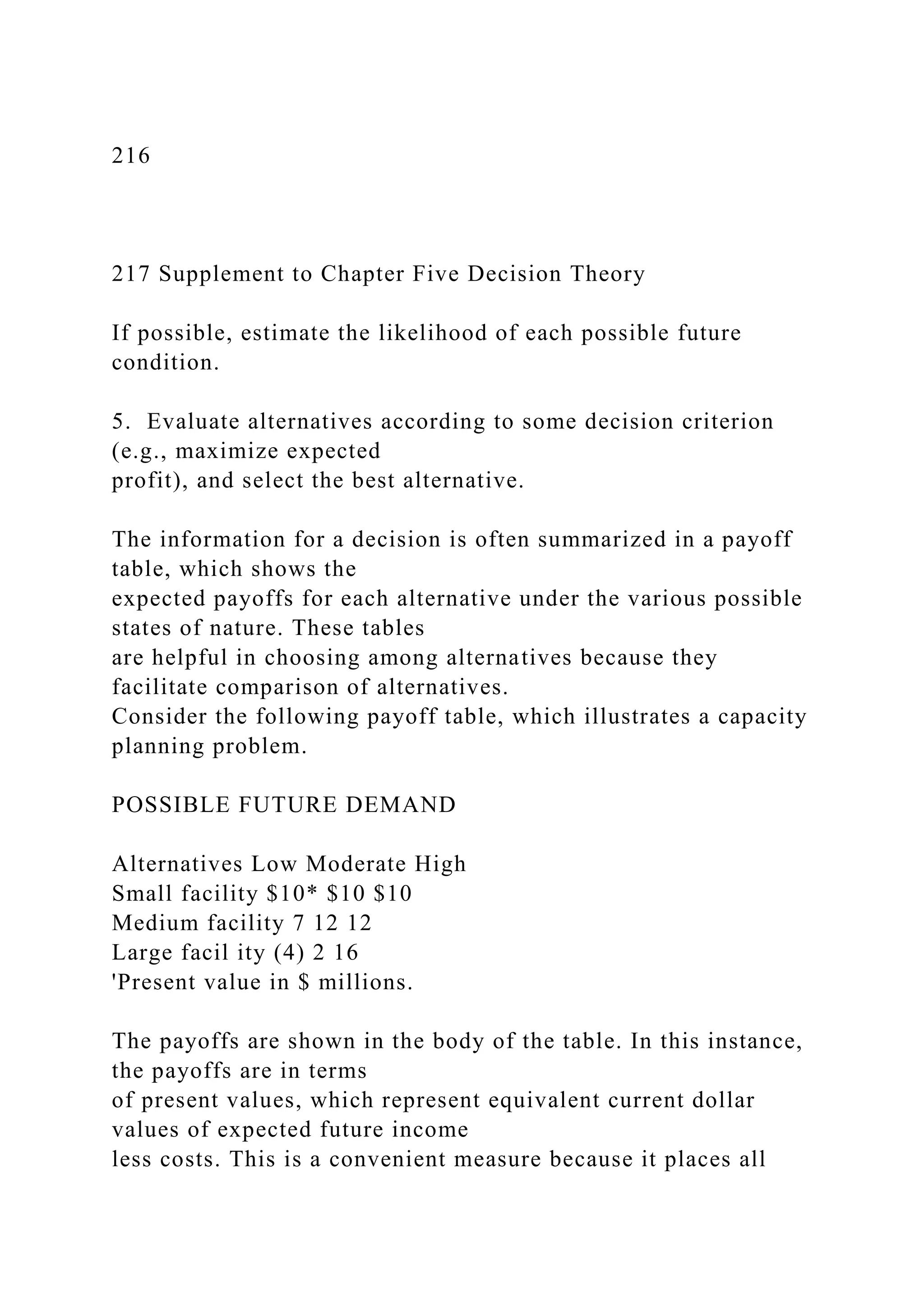 Decision Theory LEARNING OBJECTIVES SUPPLEMENT OUTLINE 5S.5.docx | Business Accounting & Finance ...