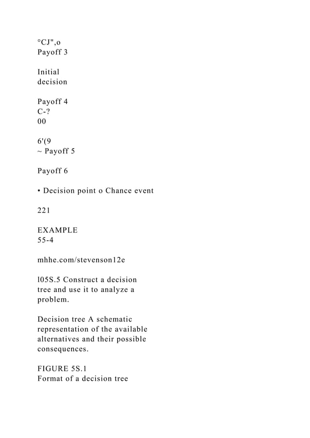 Decision Theory LEARNING OBJECTIVES SUPPLEMENT OUTLINE 5S.5.docx