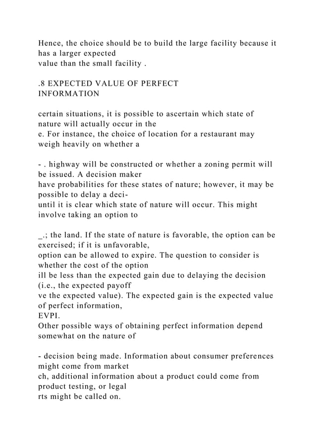 Decision Theory LEARNING OBJECTIVES SUPPLEMENT OUTLINE 5S.5.docx