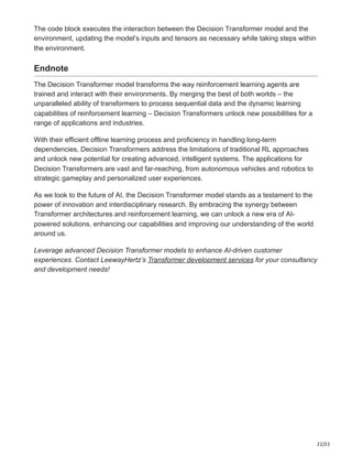 Decision Transformers Model.pdf | Artificial Intelligence | Technology ...