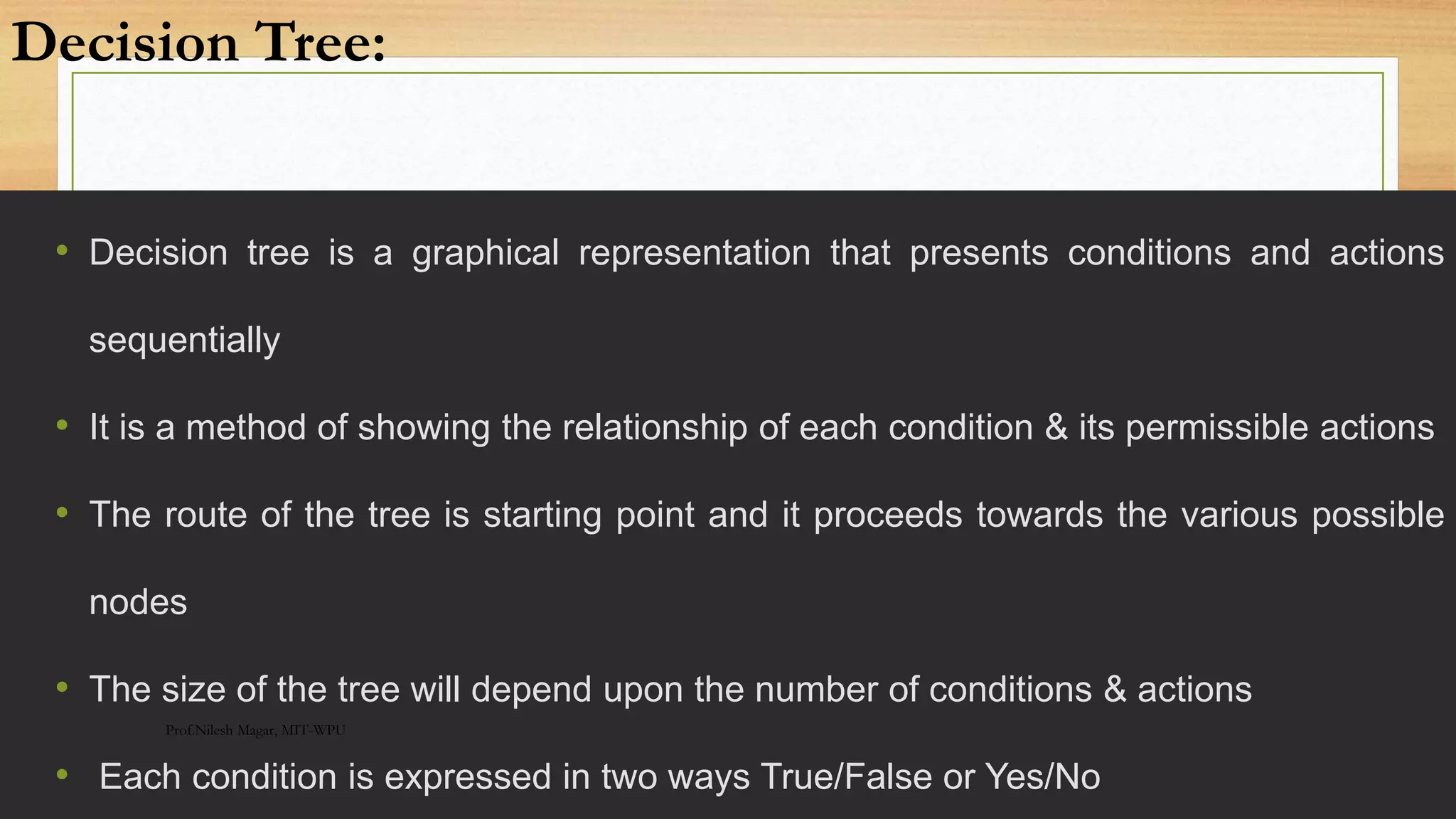 Decision tree- System analysis and design | PPTX