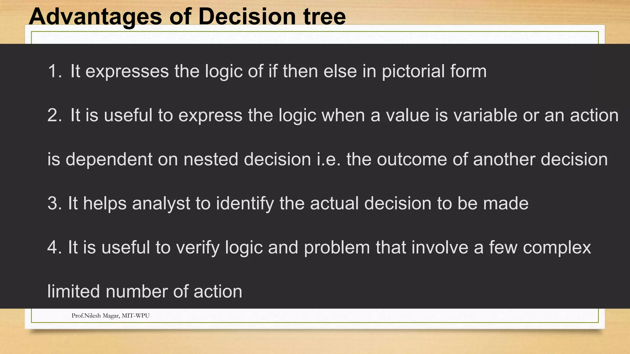 Decision tree- System analysis and design | PPTX