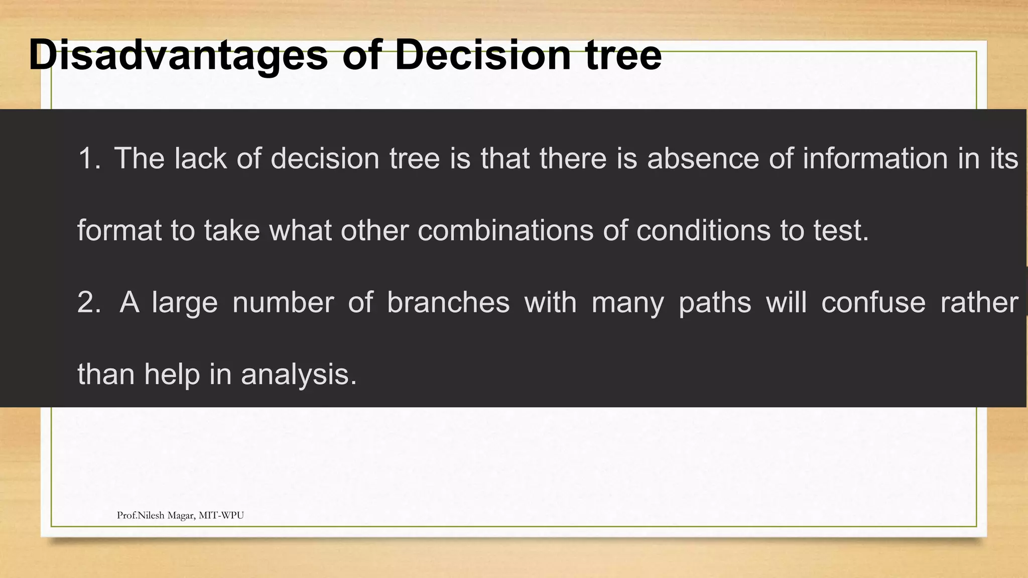 Decision tree- System analysis and design | PPTX