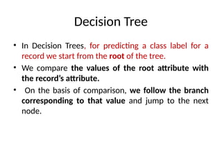 ml decision tree topic with numerical example | PPTX