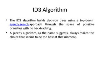 ml decision tree topic with numerical example | PPTX