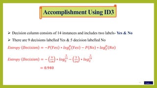 Decision tree in artificial intelligence | PPTX