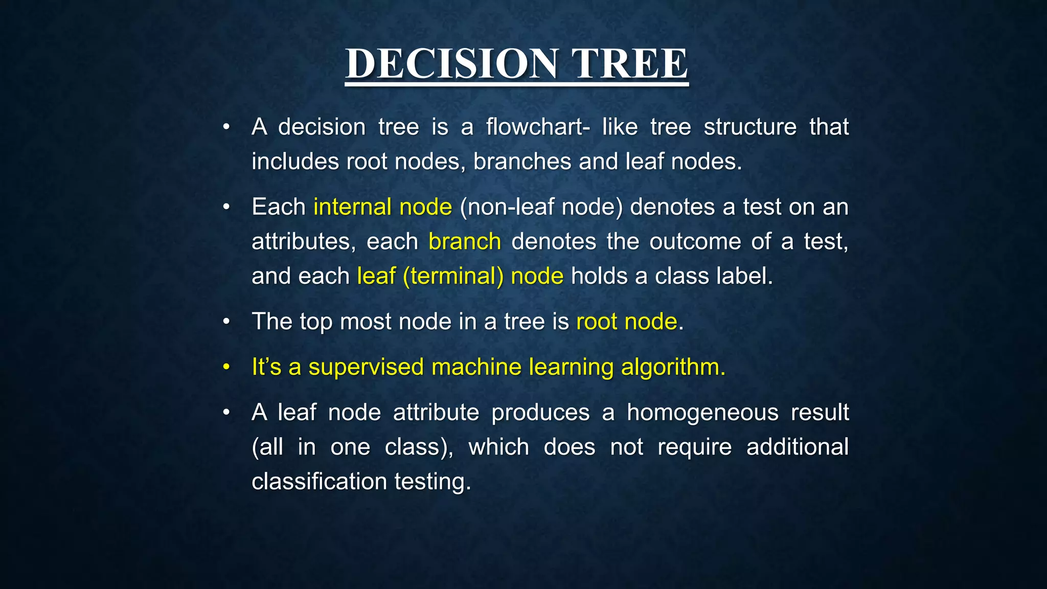 Decision Tree Induction Decision Tree Algorithm With Example Data Science Pptx Computing