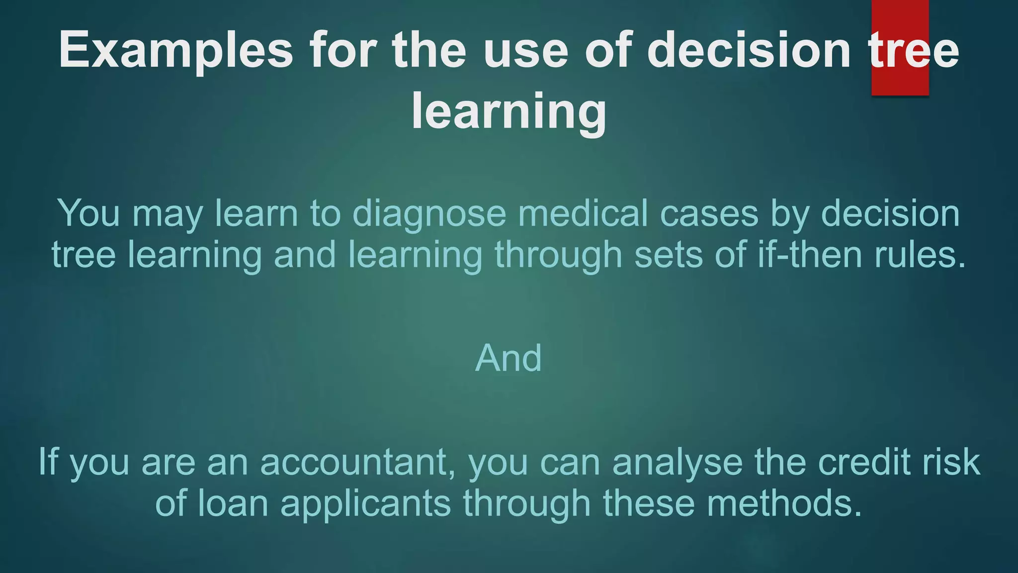 Decision tree learning | PPTX