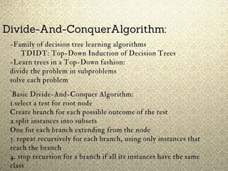 Decision tree learning ppt | PPT