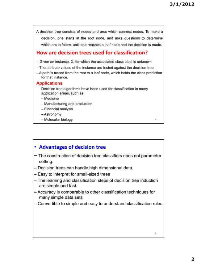 Decision tree lecture 3 | PDF