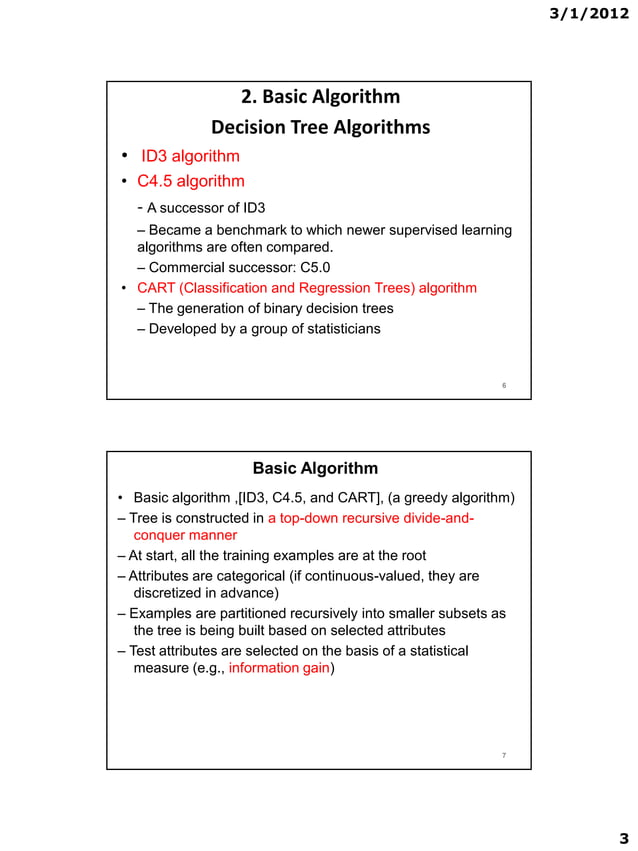 Decision tree lecture 3 | PDF