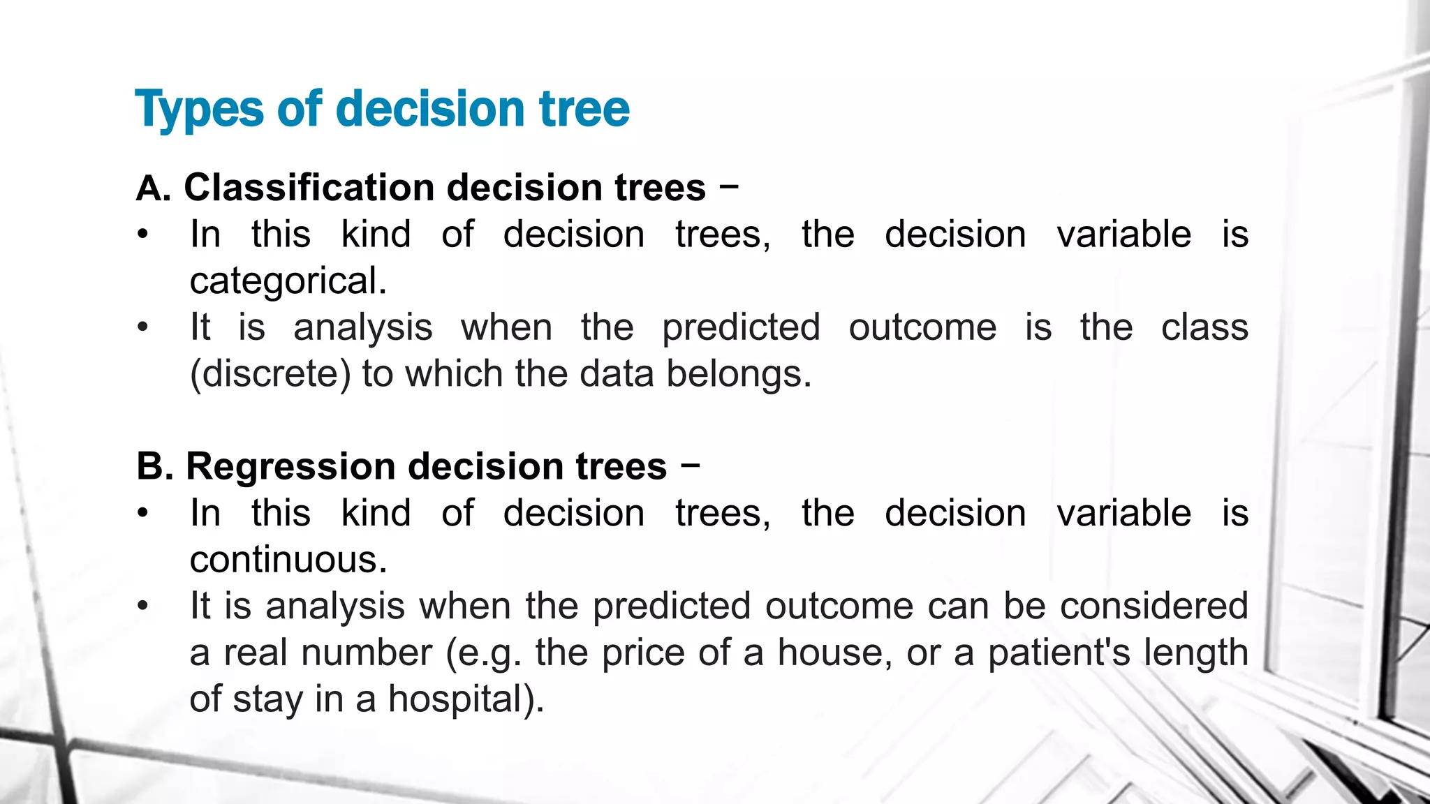 Decision tree presentation | PPTX