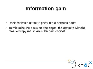 Machine Learning with Decision trees | ODP
