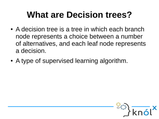 Machine Learning with Decision trees | ODP