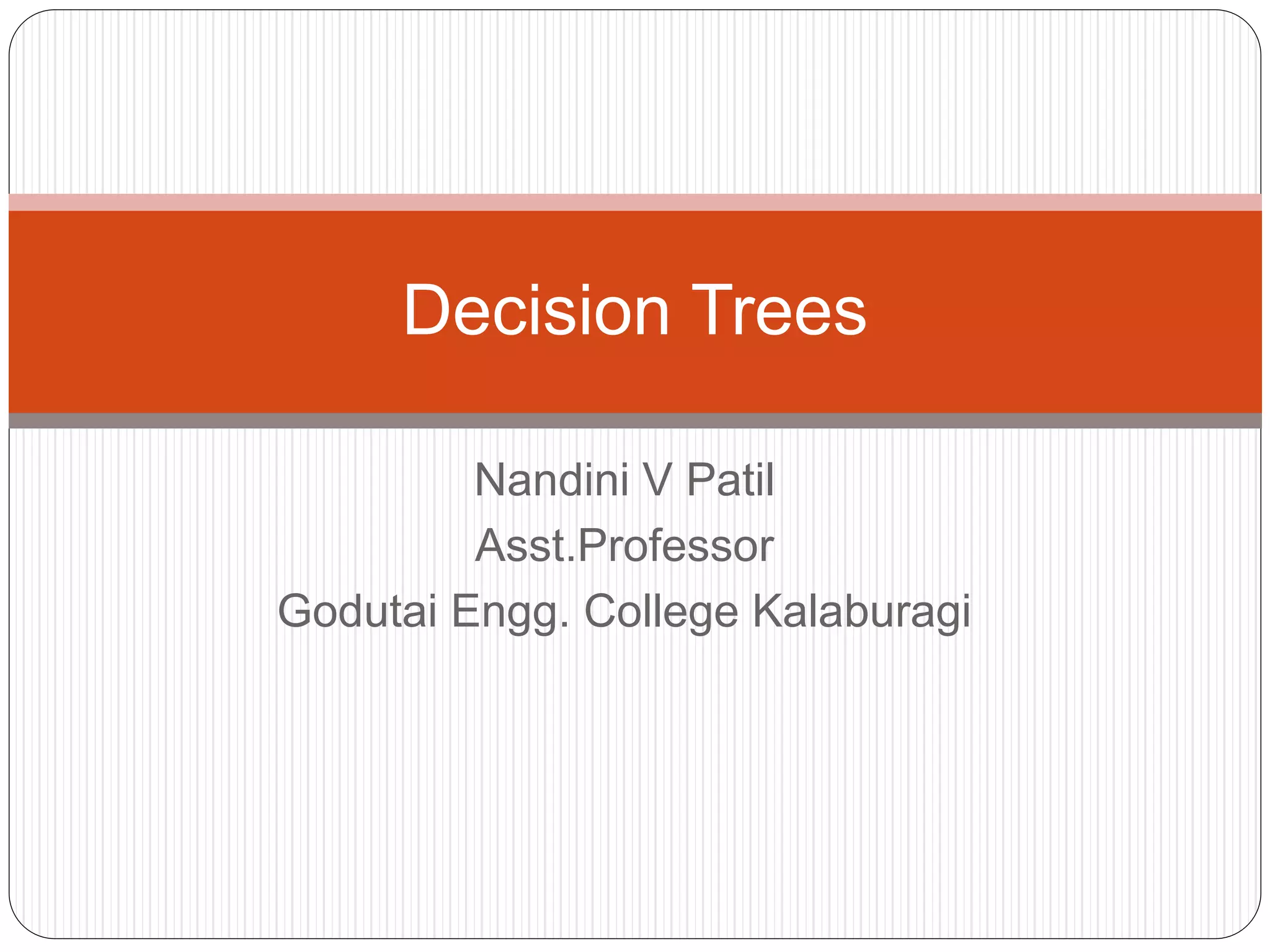 Decision trees | PPT
