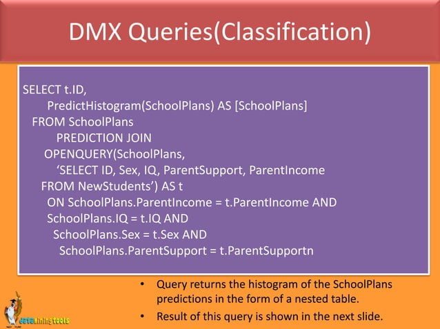 Ms Sql Server Decision Trees Algorithm Ppt