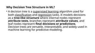 DECISION TRESS for Machine Learning Beginners | PPTX