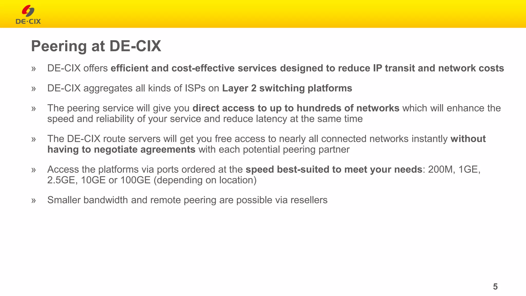 DE-CIX Corporate Presentation | PDF