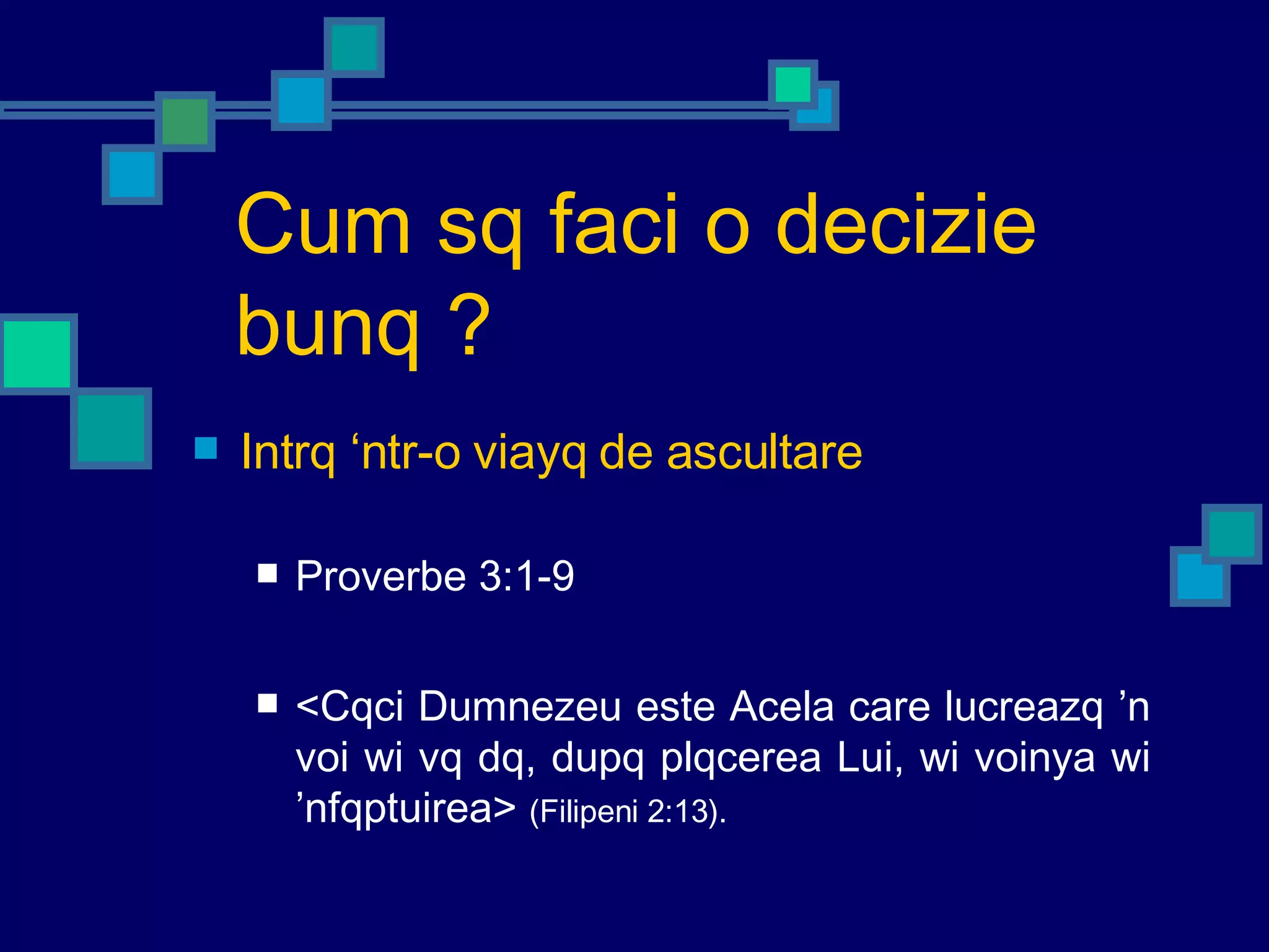 Decizii Decisive | PPT
