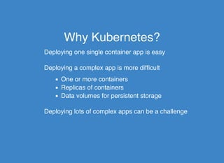 Kubernetes - Sailing a Sea of Containers | PPT