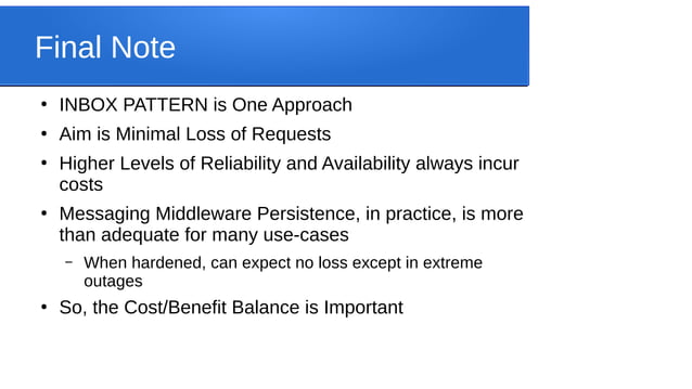 Messaging Inbox Pattern overview by Savoir Technologies | PPT