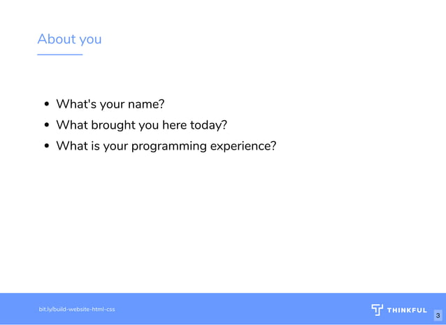 Build Your Own Website - Intro to HTML & CSS | PPT