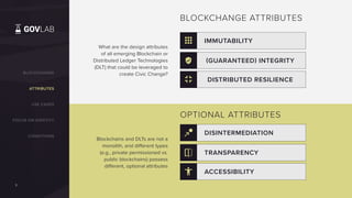 If, When and How Blockchain Technologies Can Provide Civic Change | PDF ...