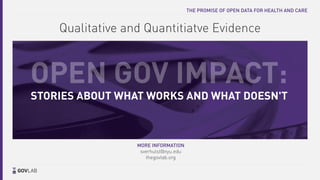 The Promise of Open Data for Health and Care- Stefaan Verhulst | PDF