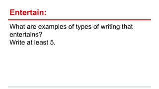 Author's Purpose | PPTX