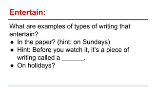 Author's Purpose | PPTX