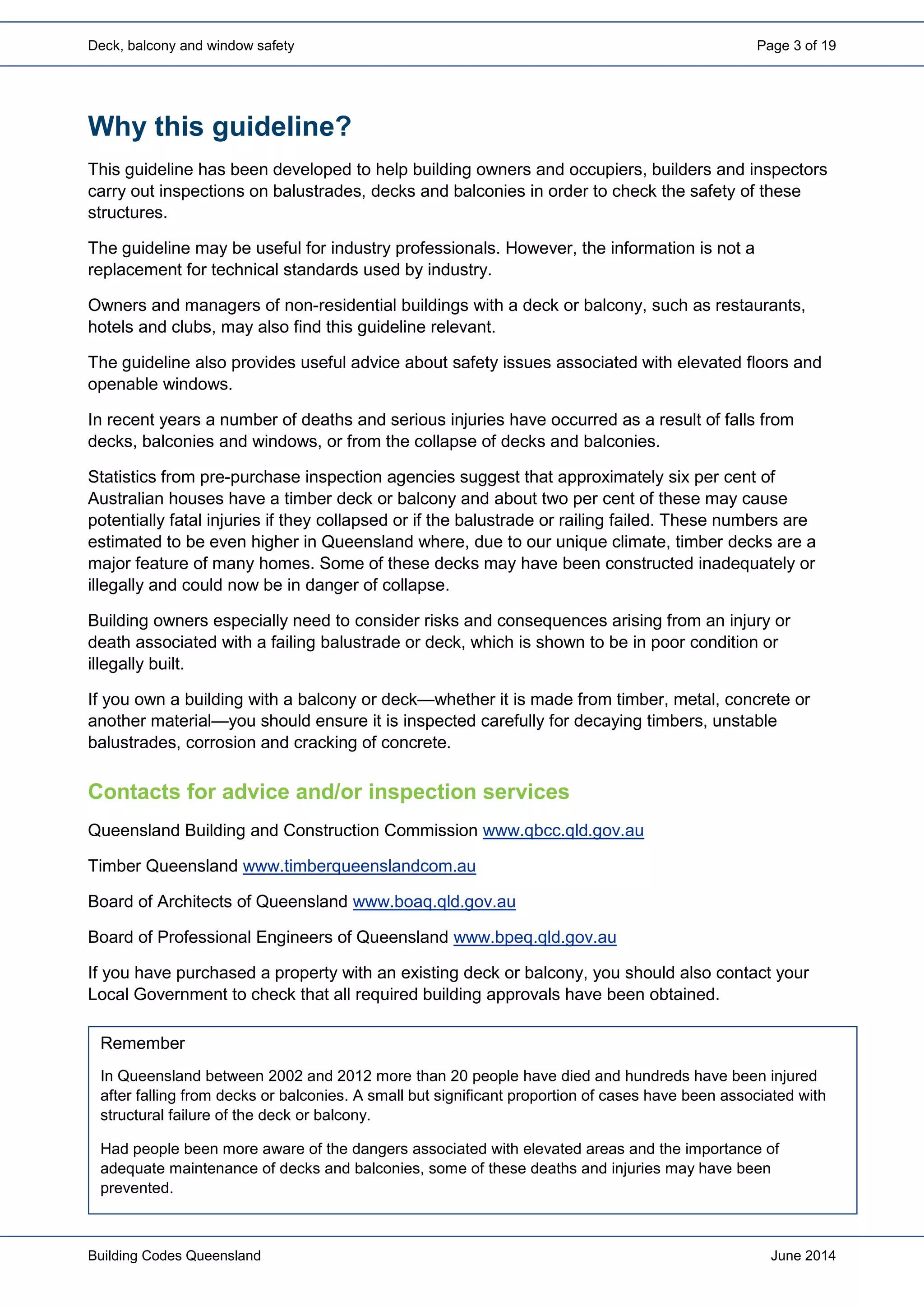 Deck Balcony and Window Safety Guidelines | PDF