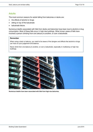 Deck Balcony and Window Safety Guidelines | PDF