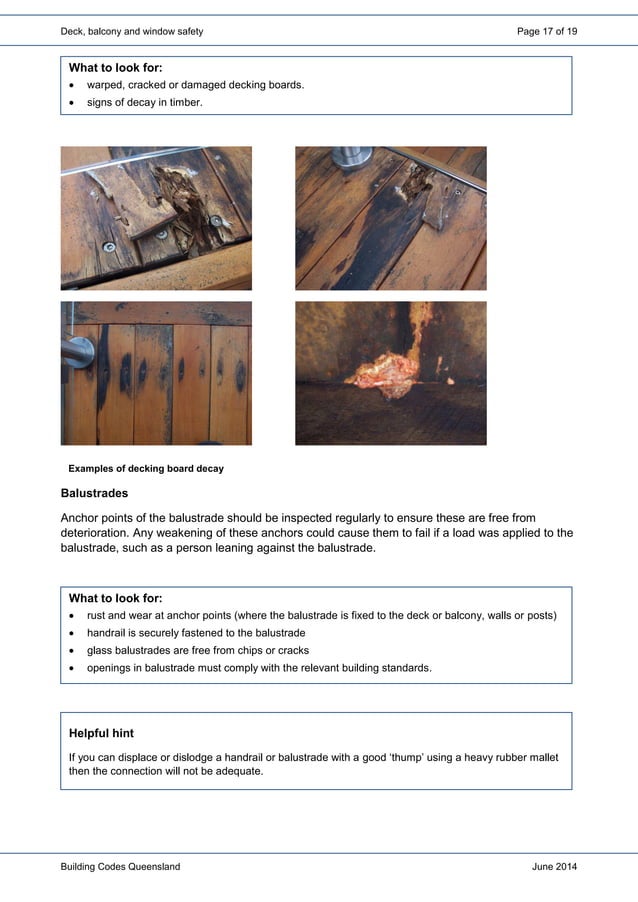 Deck Balcony and Window Safety Guidelines | PDF