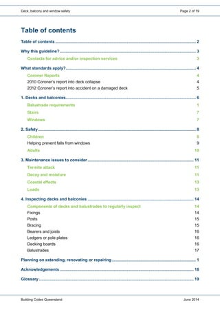 Deck Balcony and Window Safety Guidelines | PDF