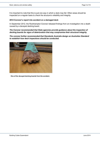 Deck Balcony and Window Safety Guidelines | PDF