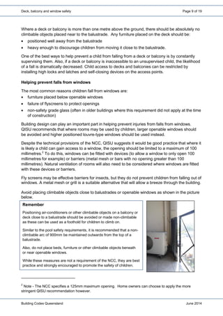 Deck Balcony and Window Safety Guidelines | PDF