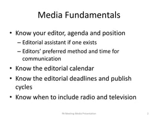 Effective Media Relations | PPTX