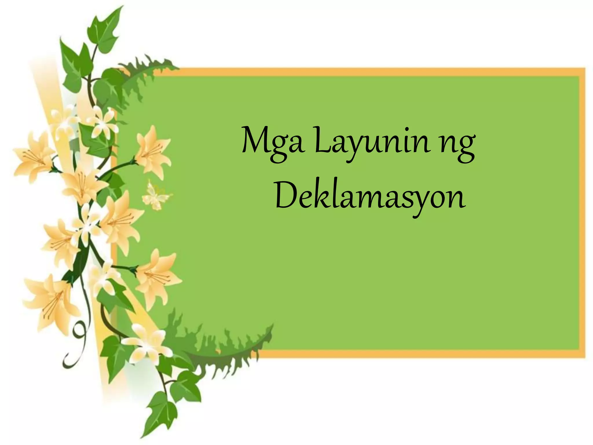 Decklamasyon | PPTX