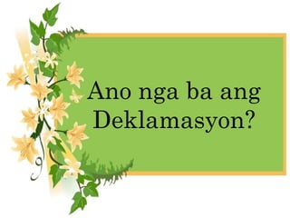 Decklamasyon | PPTX