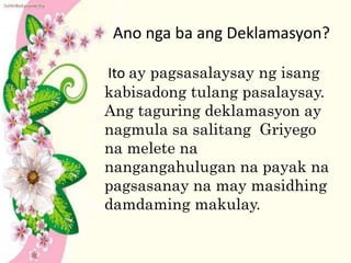 Decklamasyon | PPTX