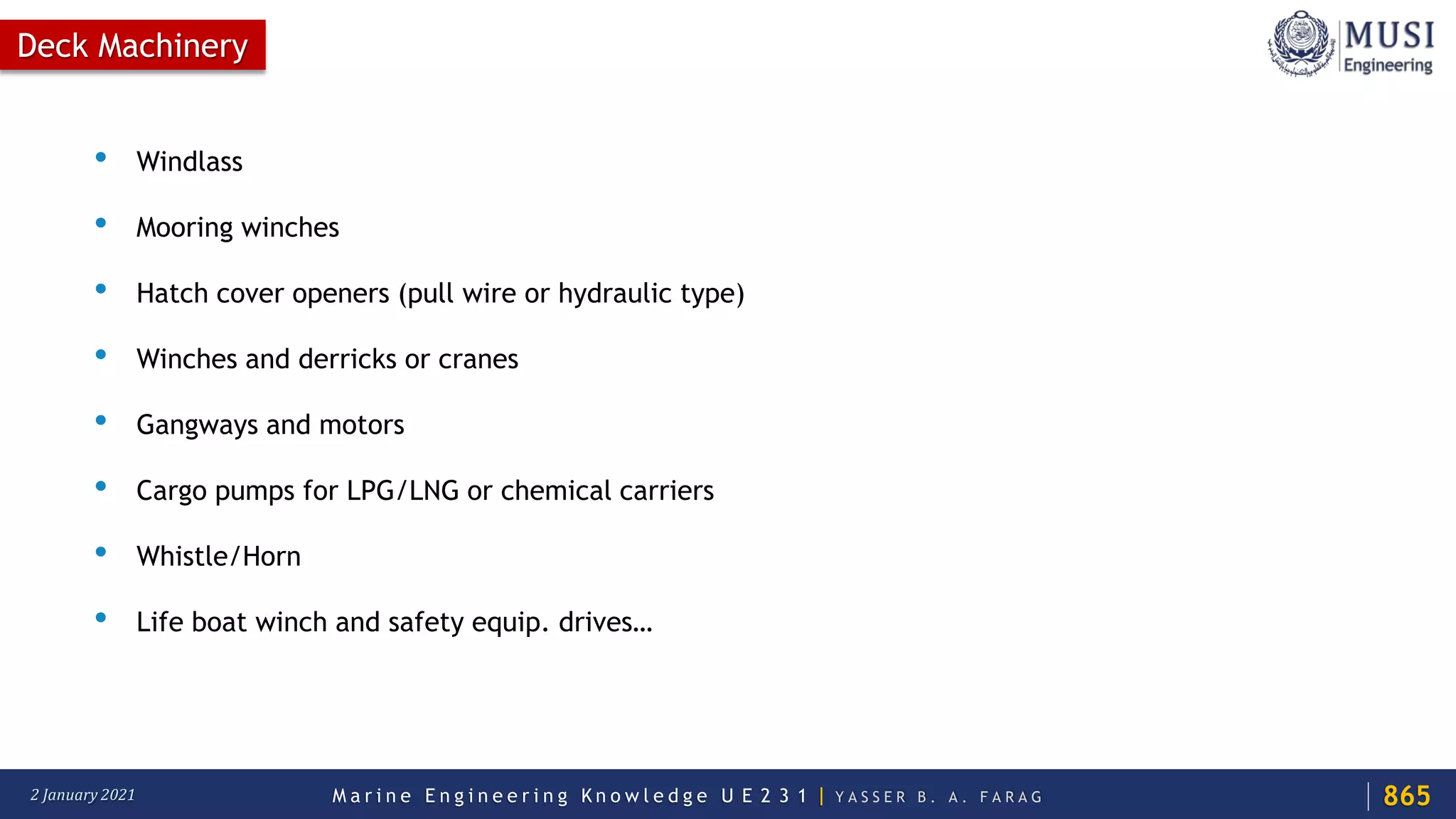 Deck machinery | PDF