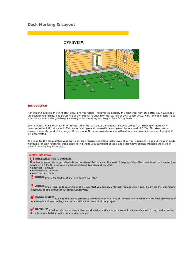 Deck marking | PDF