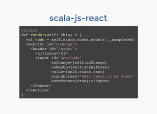Write code for browsers with Scala | PPT