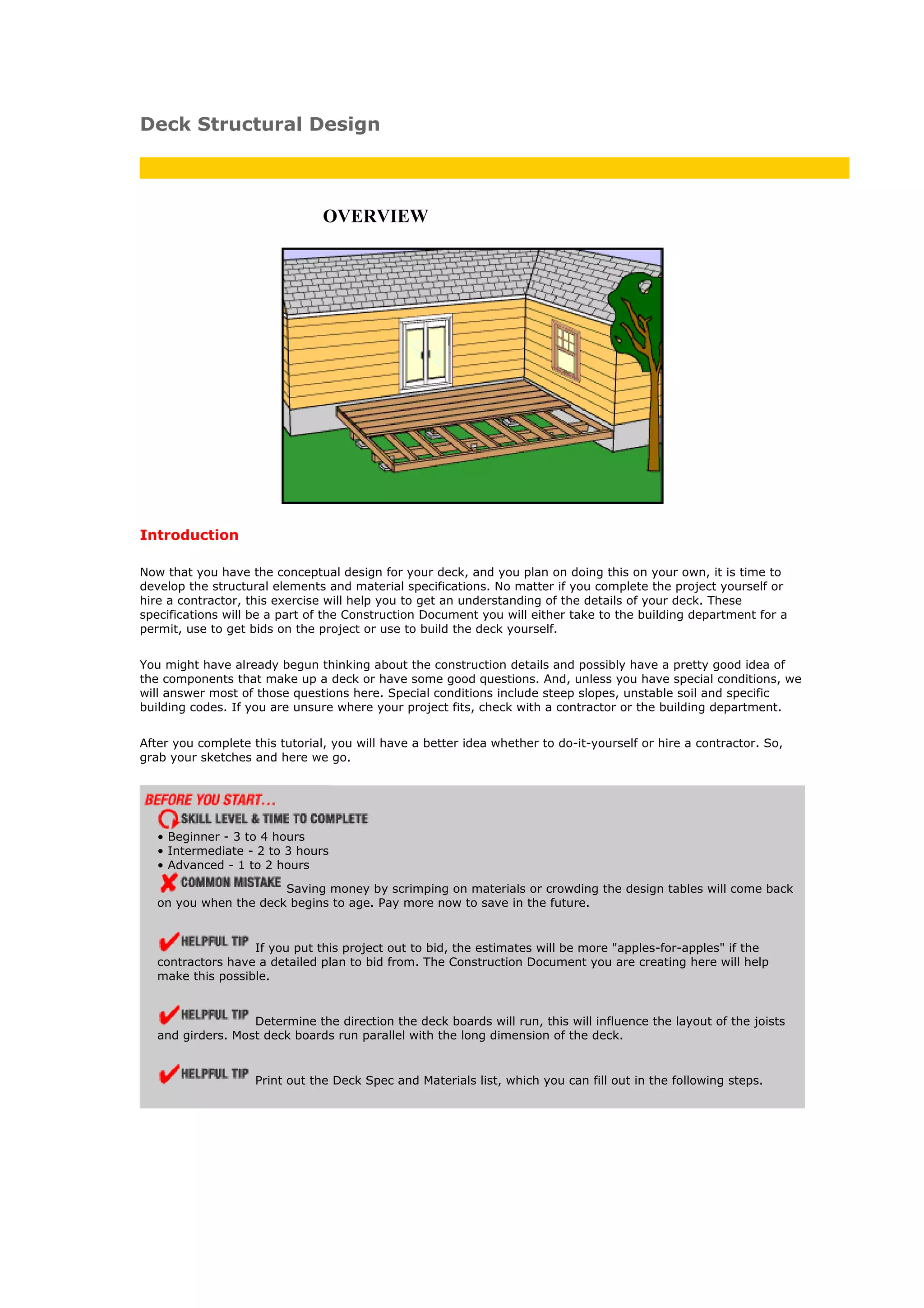 Deck structural design | PDF