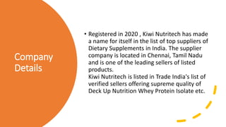 Deck up nutrition | PPT