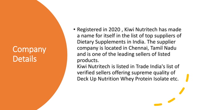 Deck up nutrition | PPT