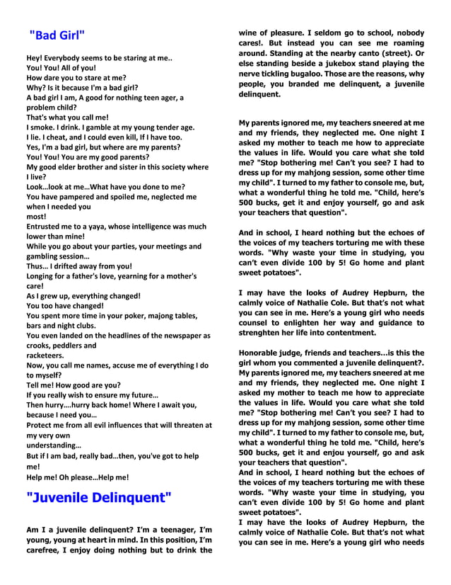 Declamation pieces | DOCX